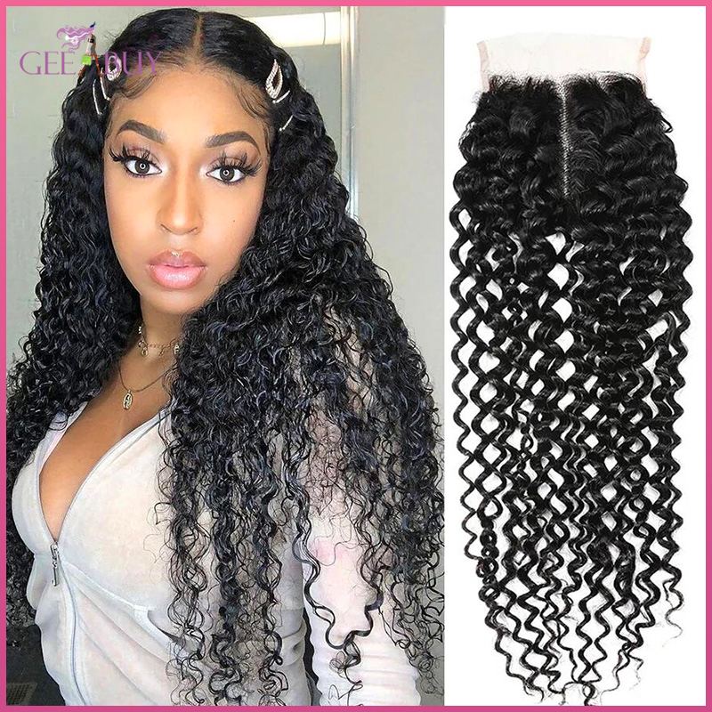 R 530.00 - 13A Kinky Curl 4x4x1 Frontal Closure Midway - www.geebuy.com