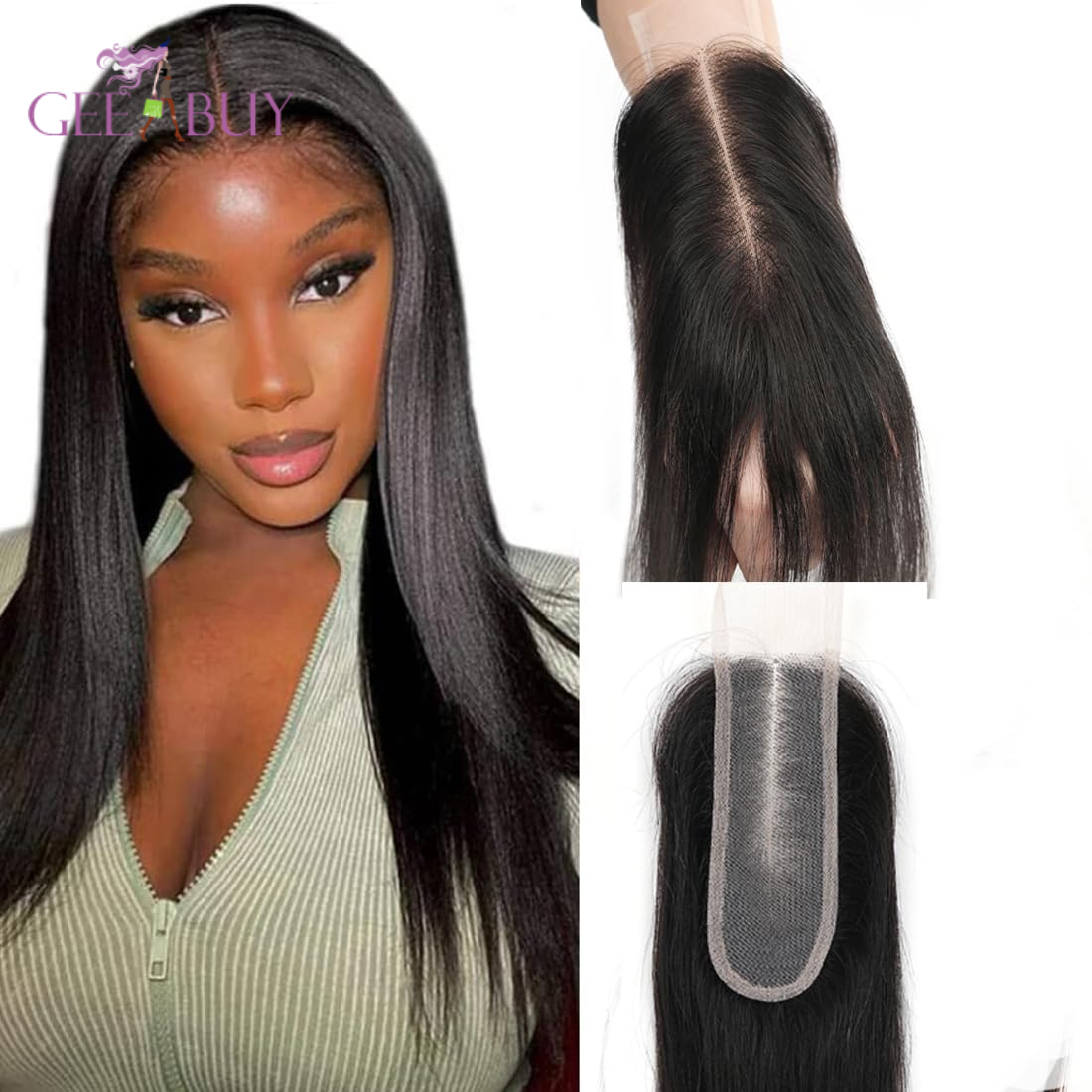 R 530.00 - 13A Straight-2x6 Free Part Lace Closure - www.geebuy.com
