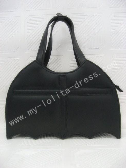 Bat Shape Black Lolita HandBag with Cross $39.99-Girls Shoulder Bags