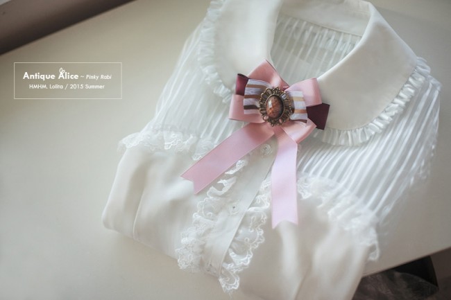 HMHM Lolita ~Antique Alice~ Translucent Striped Chiffon Lolita Blouse