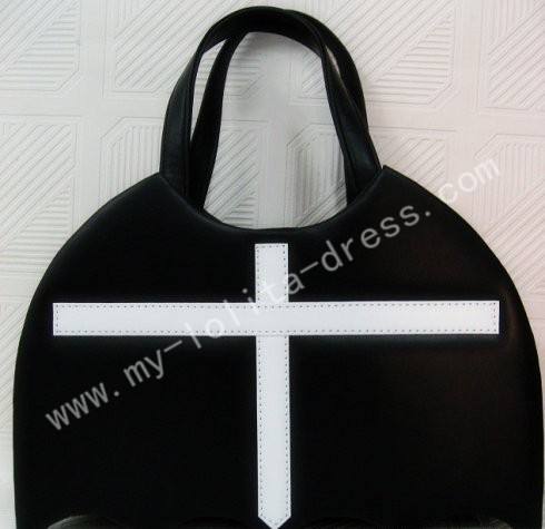 Bat Shape Black Lolita HandBag with Cross $39.99-Girls Shoulder Bags