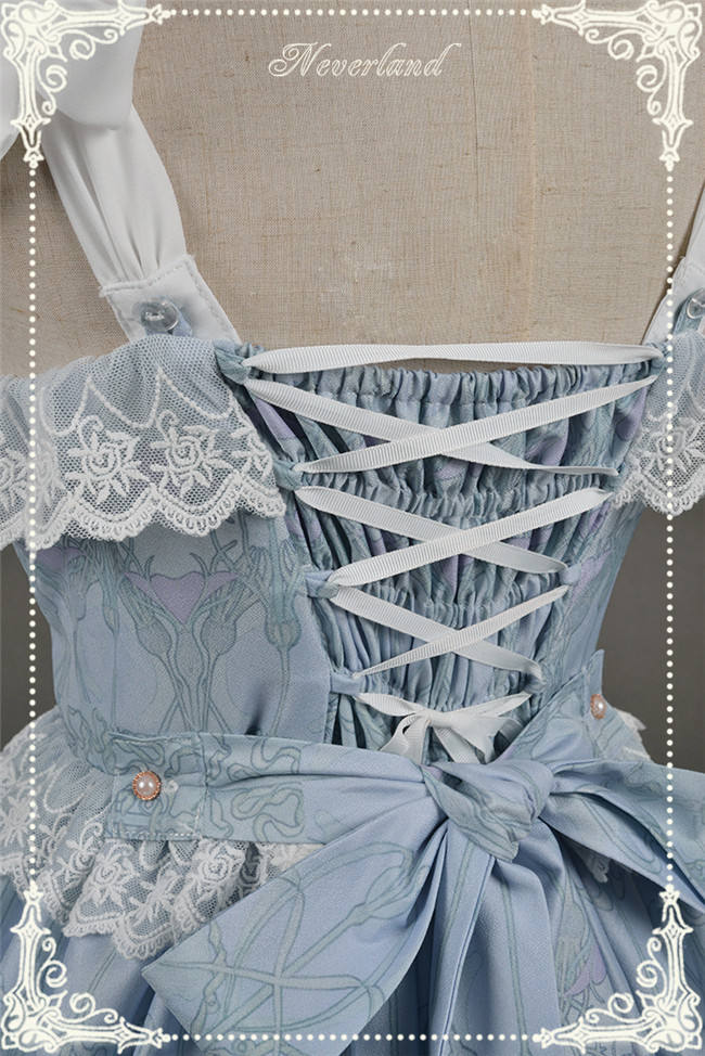 Neverland Lolita -Maiden in May- Lolita High Waist JSK with Open Front ...