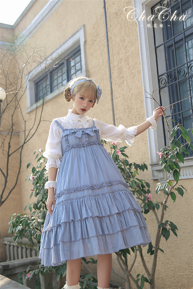 Chacha~ Classic Unicolor High Waist Lolita JSK