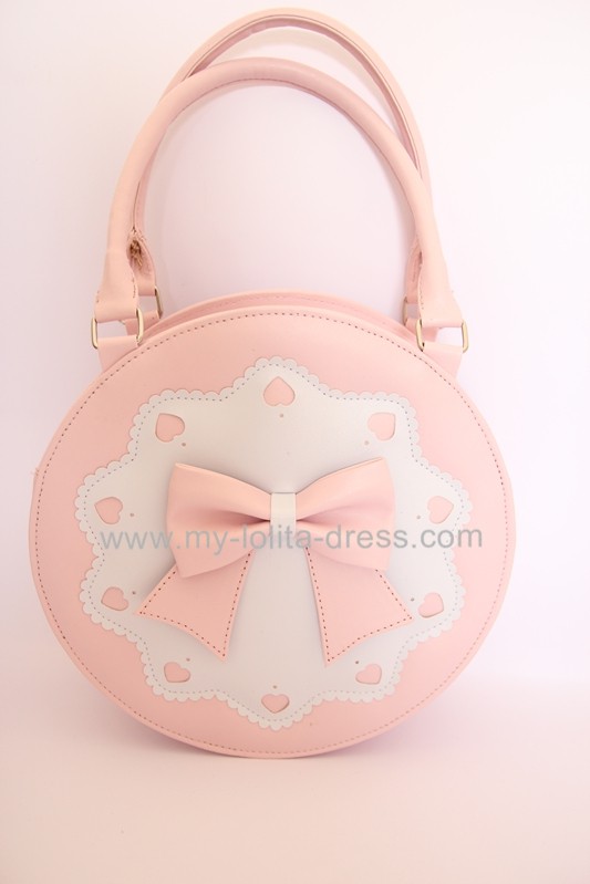 Round Shape Sweet Bow Lolita Handbag $36.99-Girls Pretty Bags