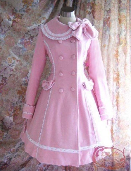 Pink Long Sleeves Lace Lolita A-line Jacket $75.99-Girls Lolita Jackets