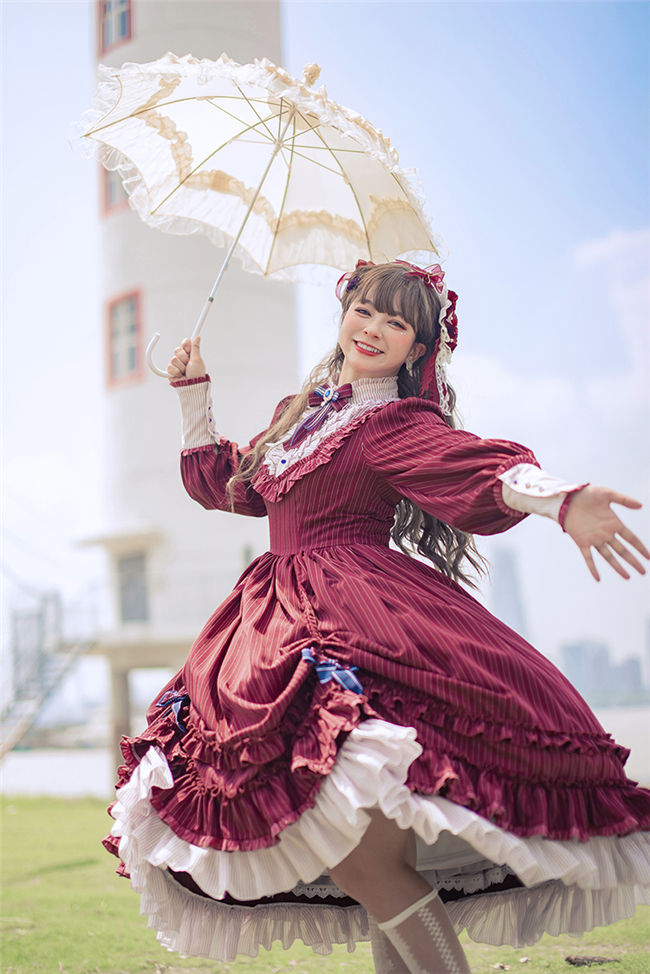 Fantastic Wind ~Humanoid House~ Stripe Lolita OP