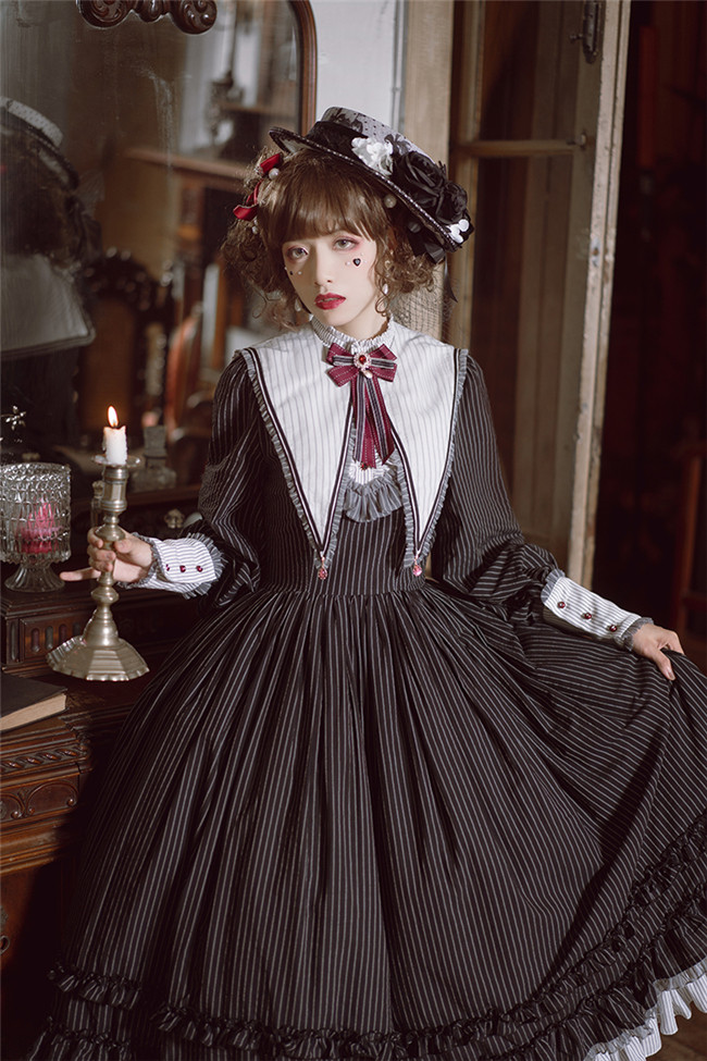Fantastic Wind ~Humanoid House~ Stripe Lolita OP