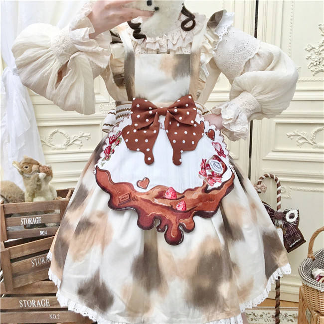 Chocolate Sweetheart Embroidered Apron