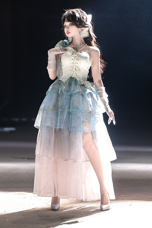 Lilith House ~Apricot Blossom Lolita Vest + Skirt Set