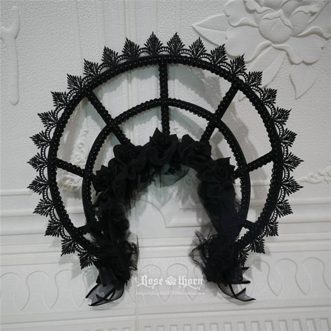 Rose Thorn Birdcage Crown Gothic Lolita Bonnet