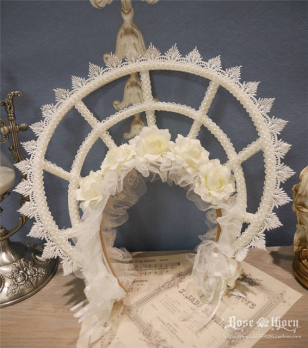 Rose Thorn Birdcage Crown Gothic Lolita Bonnet