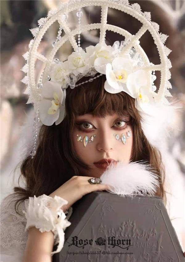 Rose Thorn Birdcage Crown Gothic Lolita Bonnet