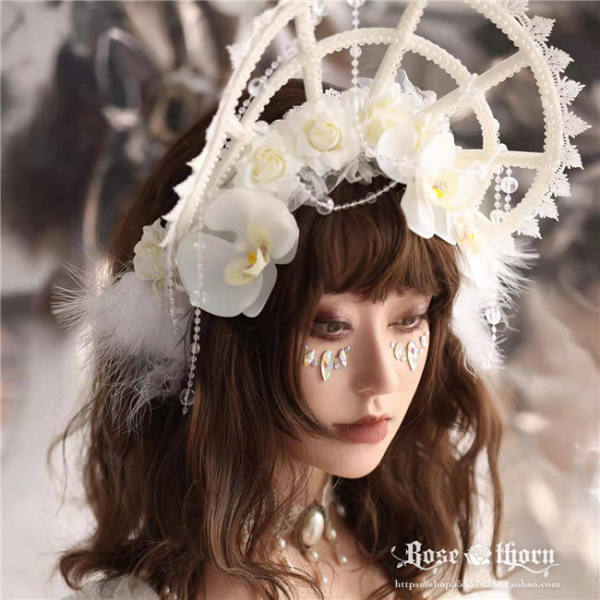 Rose Thorn Birdcage Crown Gothic Lolita Bonnet