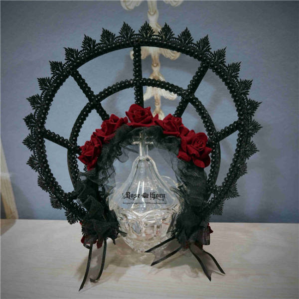Rose Thorn Birdcage Crown Gothic Lolita Bonnet