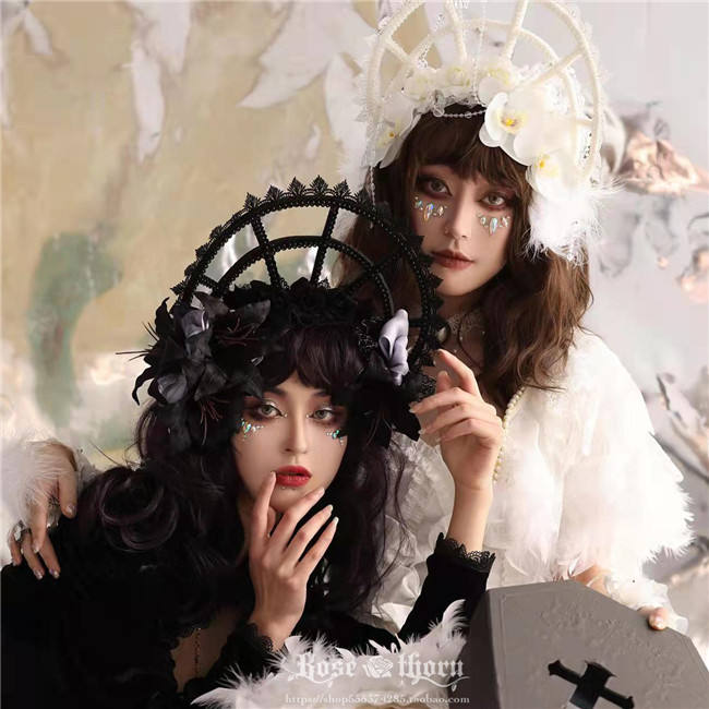 Rose Thorn Birdcage Crown Gothic Lolita Bonnet