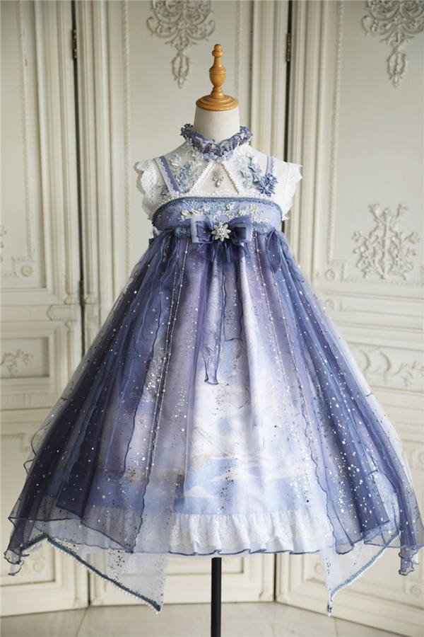Nine Ode ~The Night Snow of Northern Country Elegant Qi Lolita Dresses