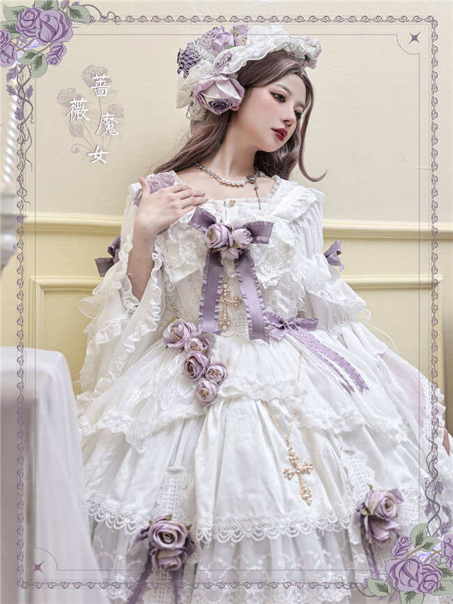Bramble Rose ~The Witch Hime Lolita Jumper Dress, Blouse, Hat, Choker ...