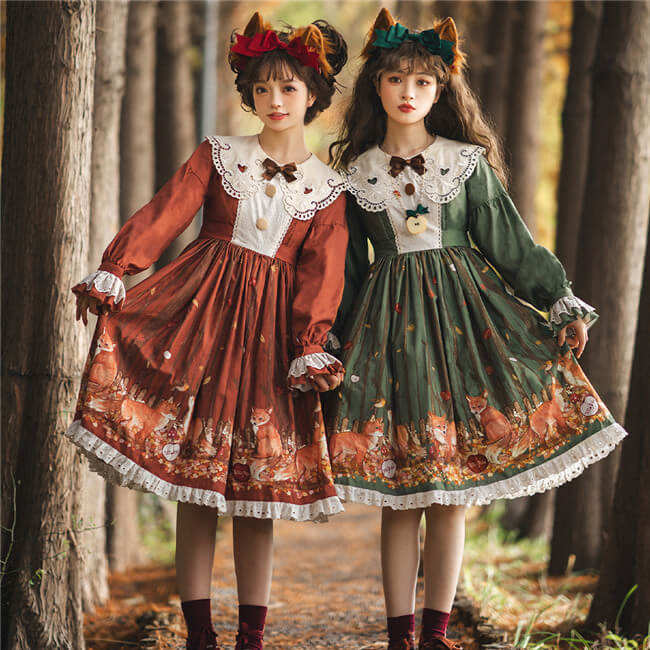 Miss Point ~Little Fox in Woods Classic Lolita Dress -My Lolita Dress