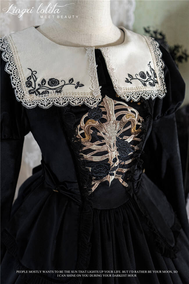 LingXi Lolita Darkness Devil Gothic Lolita Dress- My Lolita Dress