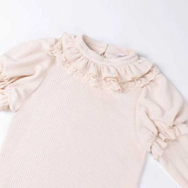 Souffle Ruffle Collar Knit Shirt-My Lolita Dress