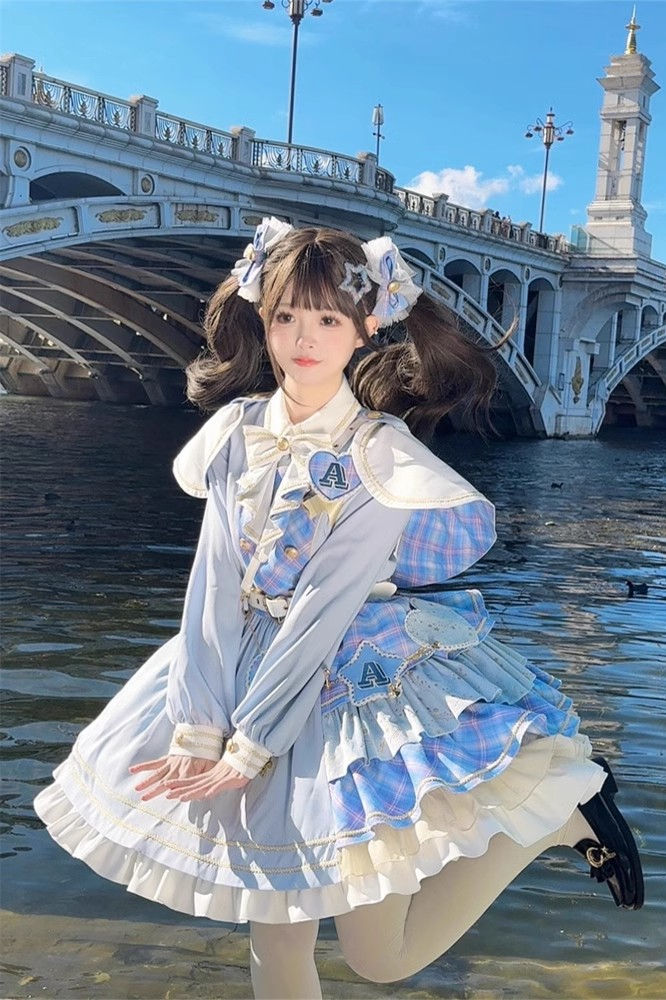 Tommy Bear Starlight College Idol Lolita Dress One Piece- My Lolita Dress