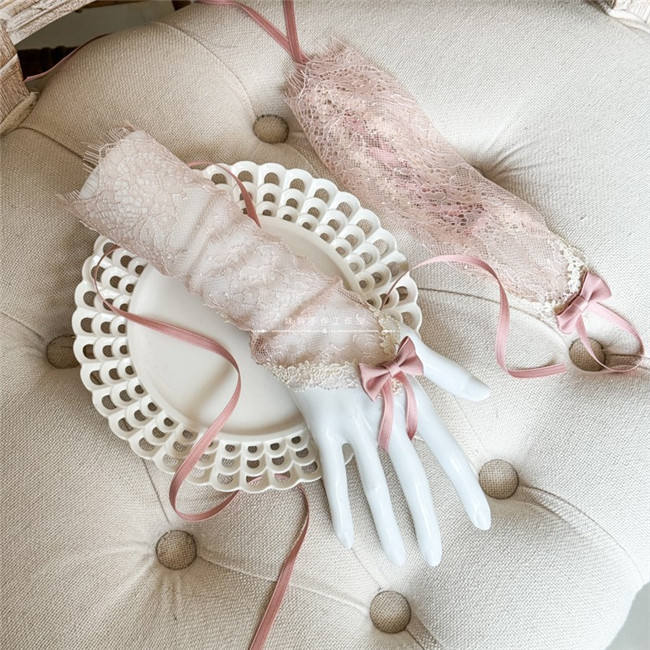 Hand-made Lace Wristcuffs Hand Cuffs-My Lolita Dress