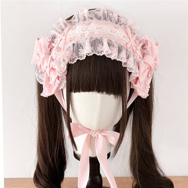 Hand-made Lace Bow Lolita Bonnet -My Lolita Dress