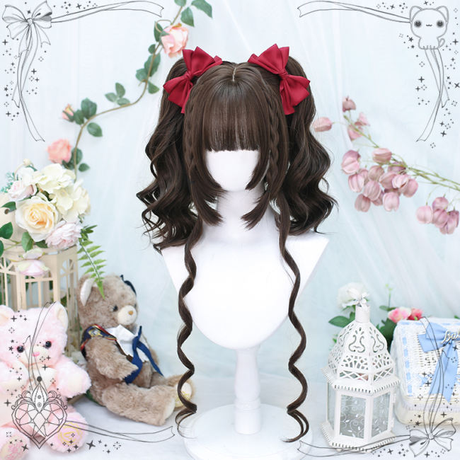 Dalao Home Leia Short Wig and Curly Ponytails