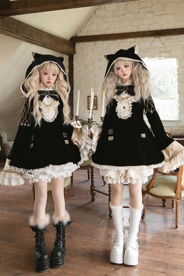 Lizbird Reincarnation of Time Doll Lolita Dress, Fake Collar, Hat and ...