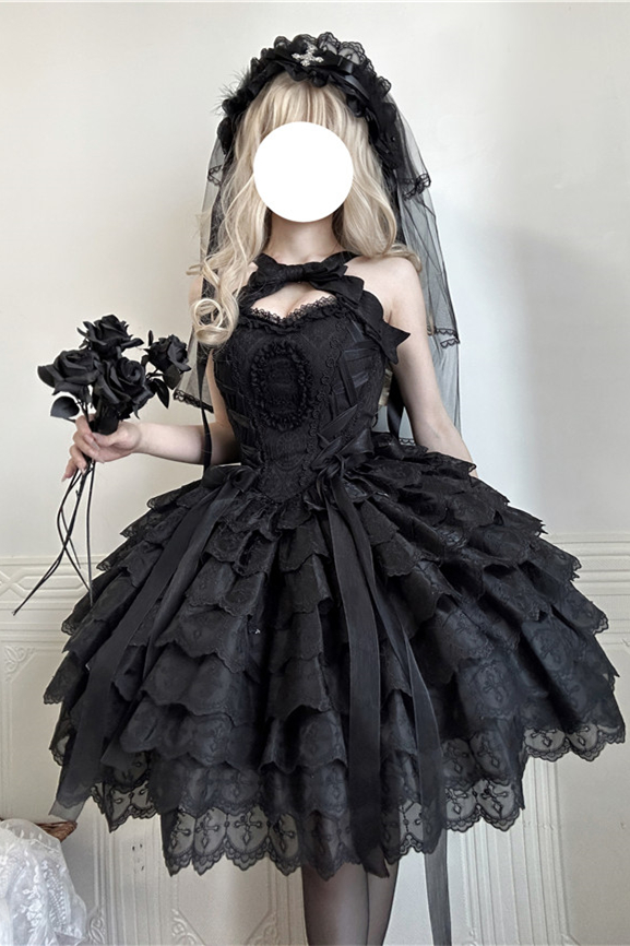 Feathers Fall to the Earth Lace Embroidery Lolita Dress Set -My Lolita ...