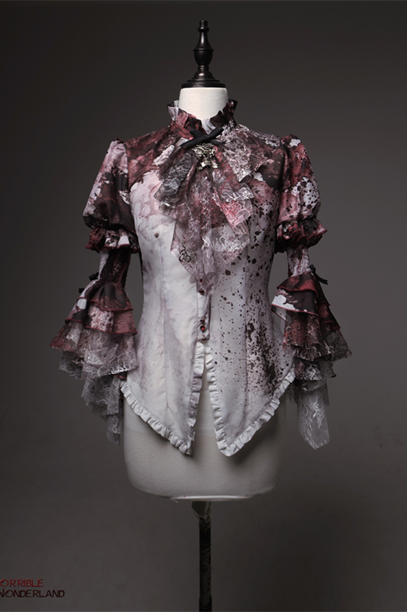 Lilith House Horrible Wonderland Hime Sleeves Lolita Blouse -My Lolita ...