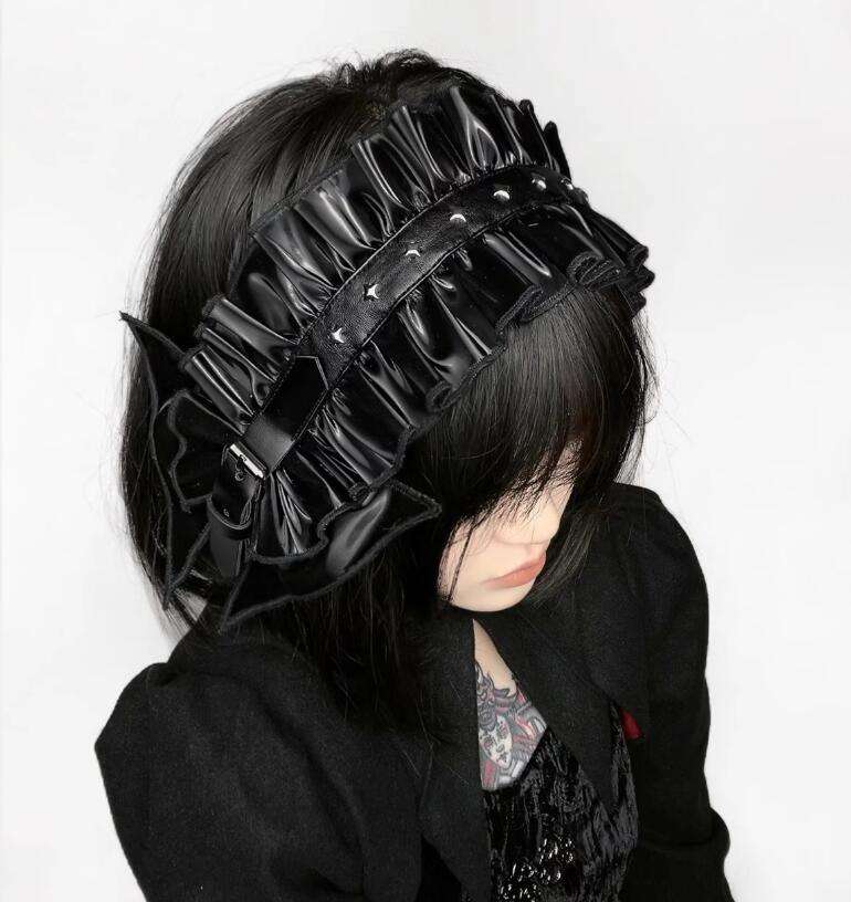 Broken Bone PU Dark Punk Headband -My Lolita Dress