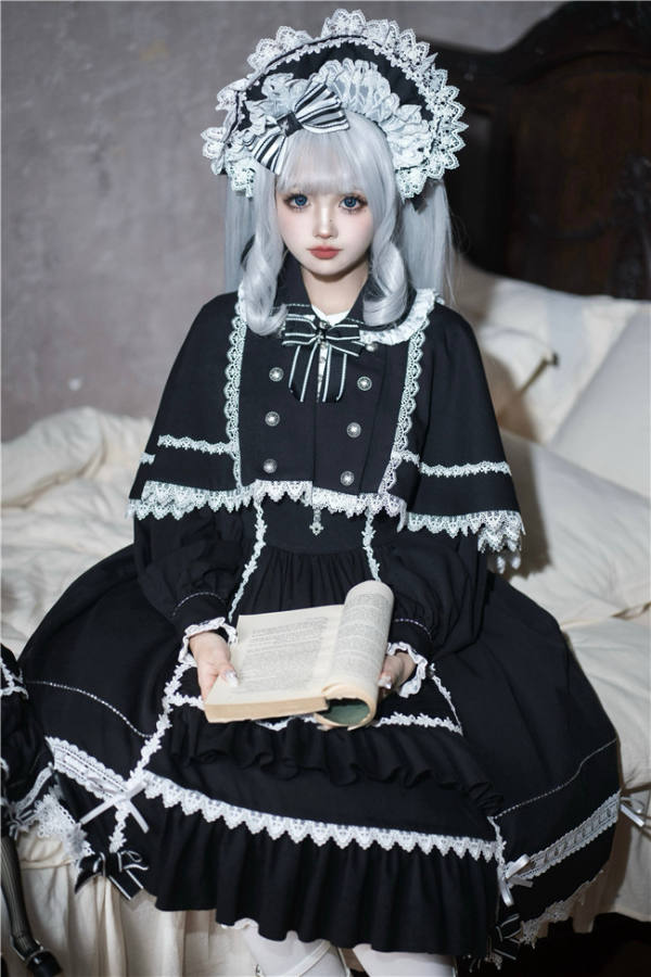 Flower Banquet Humanoid Night Doll Lolita Dress, Cape and Accessories ...