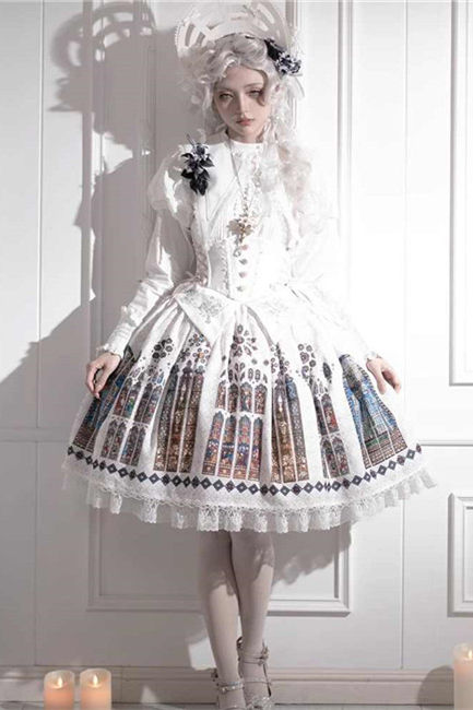 The Holy Cross Stained Glass Window Gothic Skirt