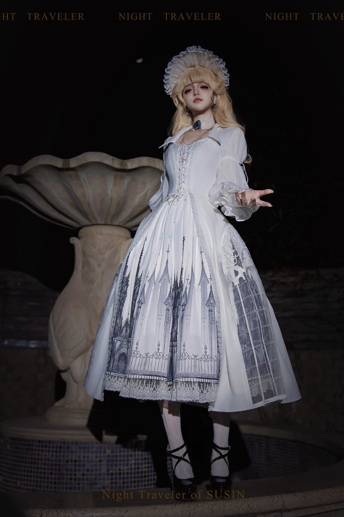 Susin Night Falls Cathedral Stained Glass Window Gothic Lolita Series -My Lolita Dress