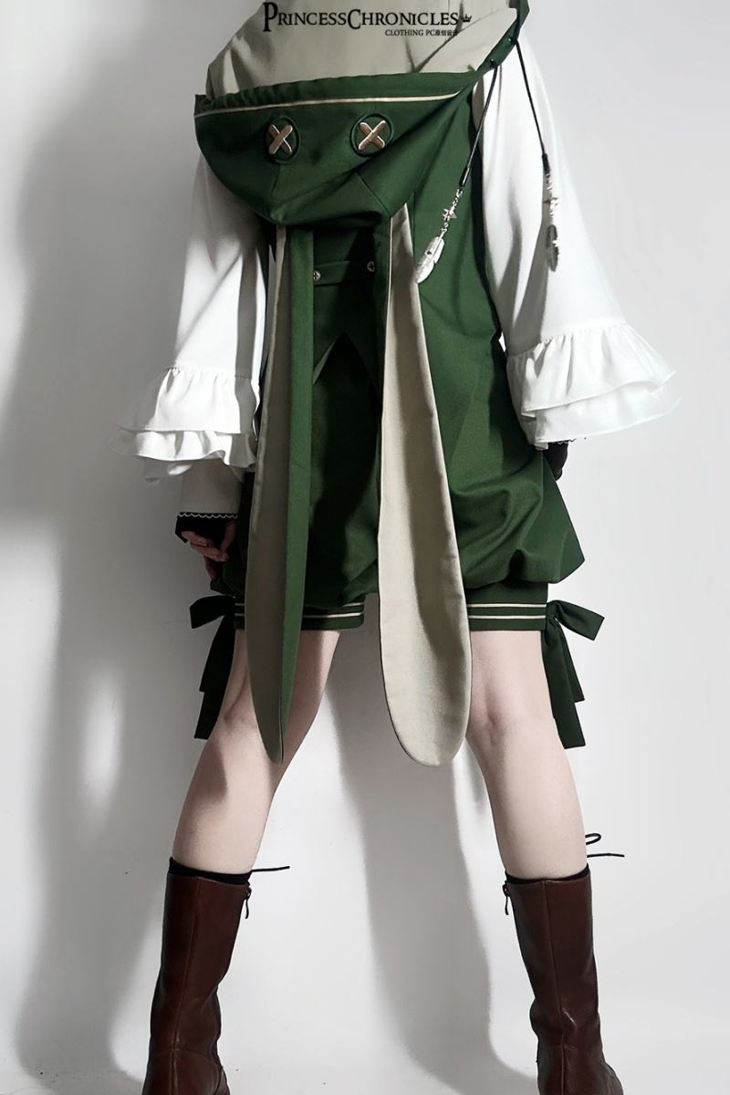 Princess Chronicles Retro Green Prince Ouji Lolita Vest, Short and Cape