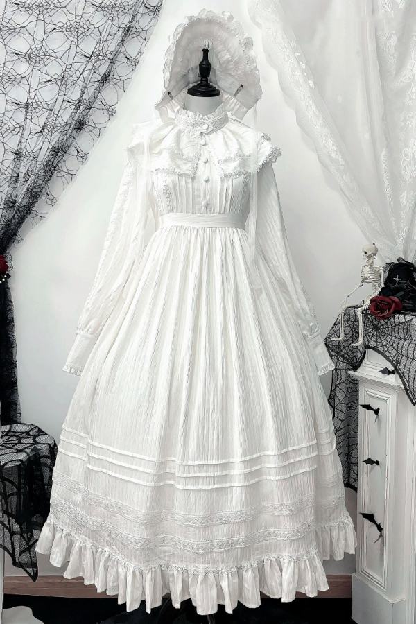 Quiet Place Kuro Shiro Lolita Gothic One Piece Dress