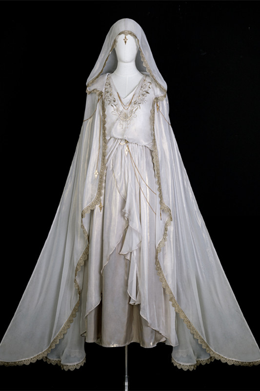 Judgment Angel Greek White OP Cloak Lolita Set