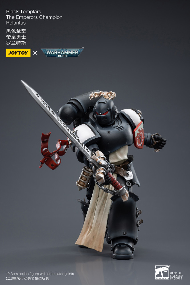 JOYTOY Warhammer 40k 1: 18 Black Templars Marshal Primaris Sword ...