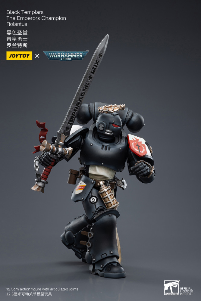 JOYTOY Warhammer 40k 1: 18 Black Templars Marshal Primaris Sword ...