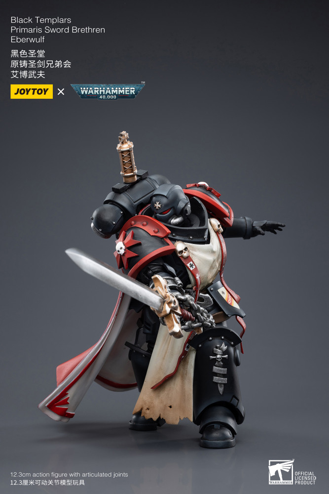 JOYTOY Warhammer 40k 1: 18 Black Templars Marshal Primaris Sword ...