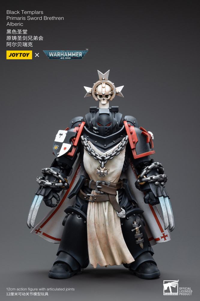 JOYTOY Warhammer 40k 1: 18 Black Templars Primaris Sword Brethren