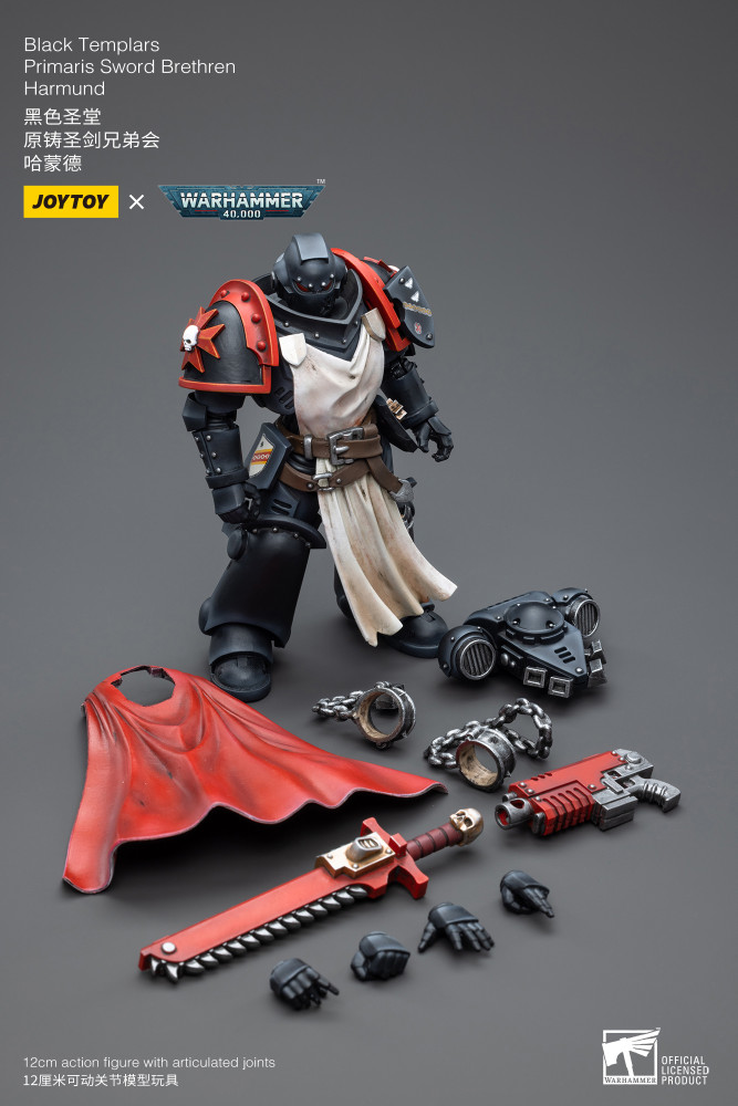 JOYTOY Warhammer 40k 1: 18 Black Templars Primaris Sword Brethren