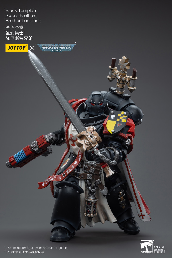 JOYTOY Warhammer 40k 1: 18 Black Templars Sword Brethren Brother
