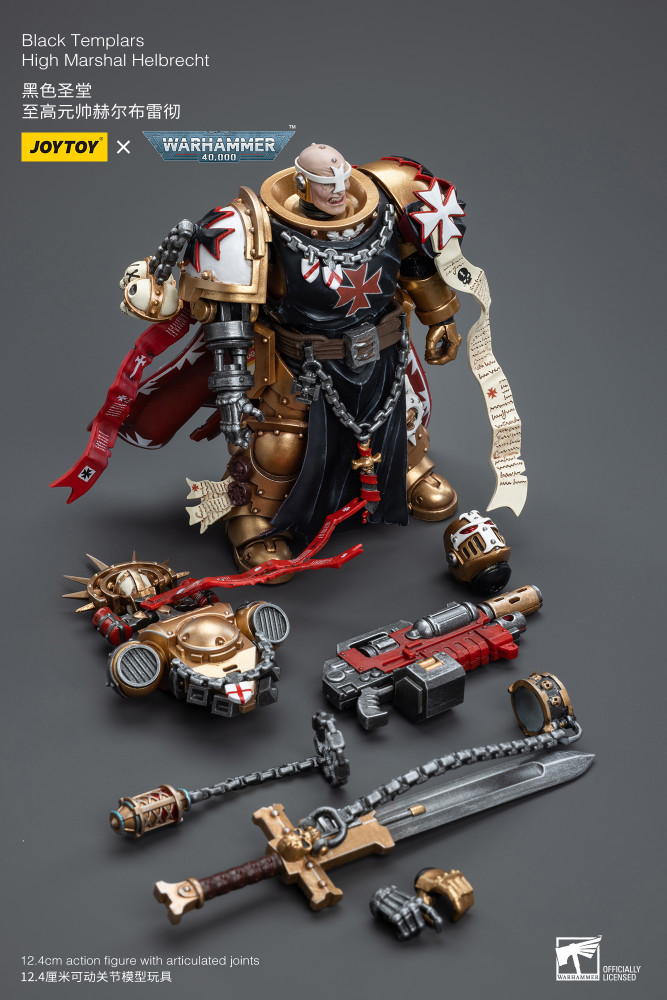 JOYTOY JT6540 Warhammer 40k 1: 18 Black Templars High Marshal Helbrecht