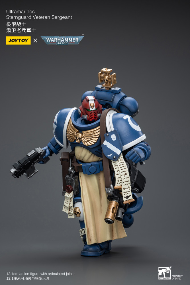 JOYTOY Warhammer 40k 1: 18 Ultramarines Sternguard Veteran Sergeant