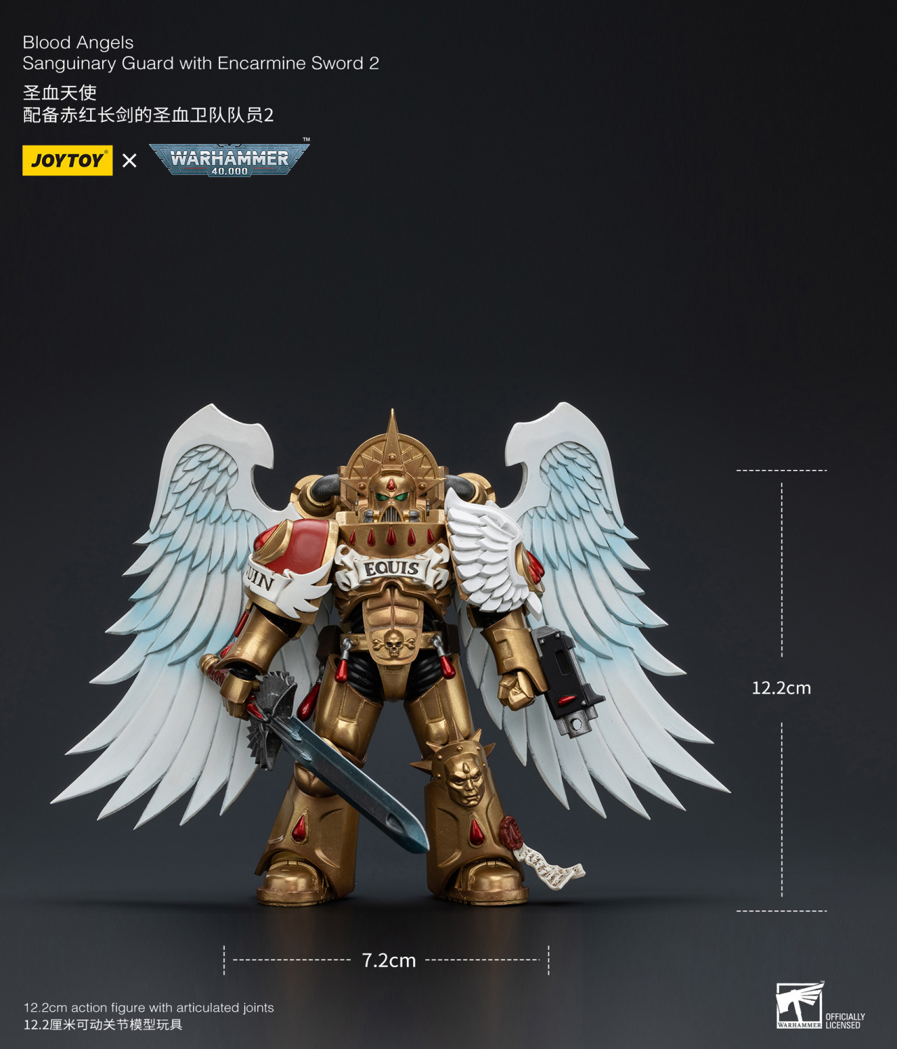 JOYTOY Warhammer 40k 1: 18 Blood Angels Blood Angels Sanguinary Guard