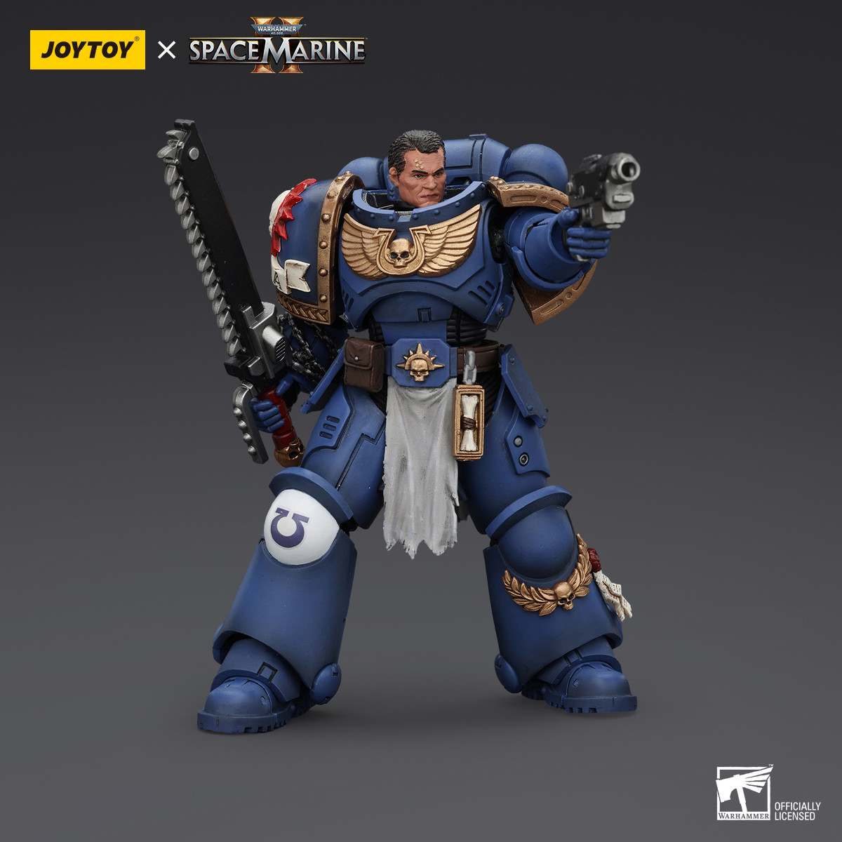 JOYTOY Warhammer 40k Space Marine 2 1: 18 Ultramarines Lieutenant Titus ...