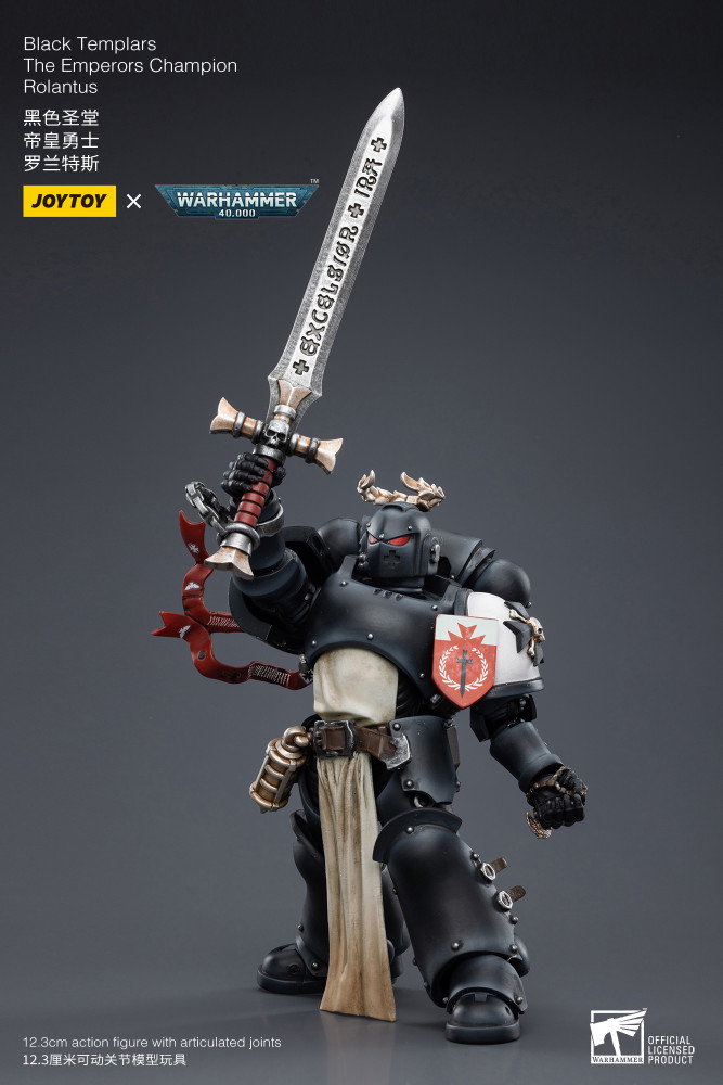 JOYTOY Warhammer 40k 1: 18 Black Templars Marshal Primaris Sword ...