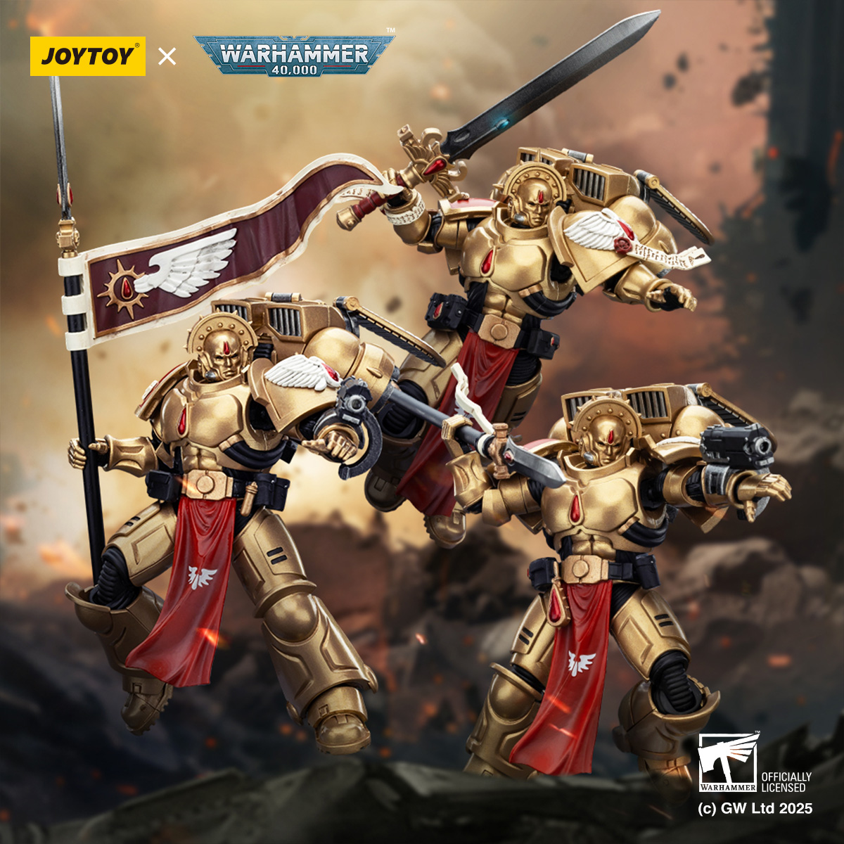 JOYTOY Warhammer 40k 1: 18 Blood Angels Sanguinary Guard